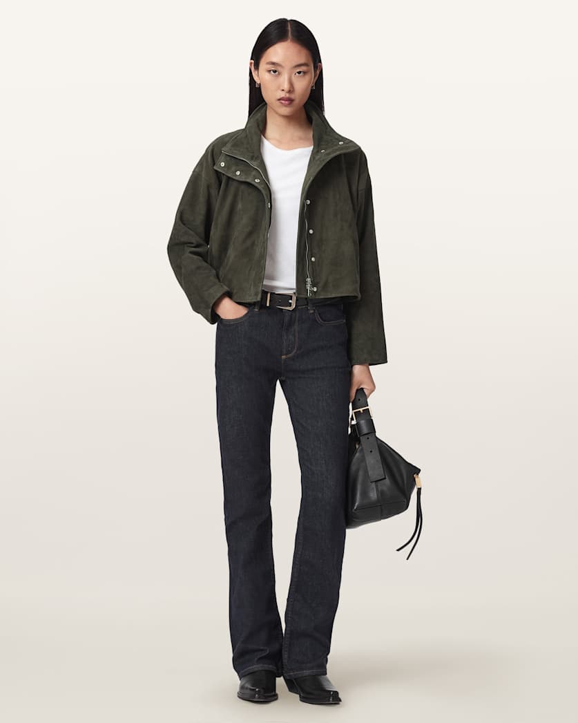 Ryder Suede Jacket KHAKI GREEN | ALLSAINTS